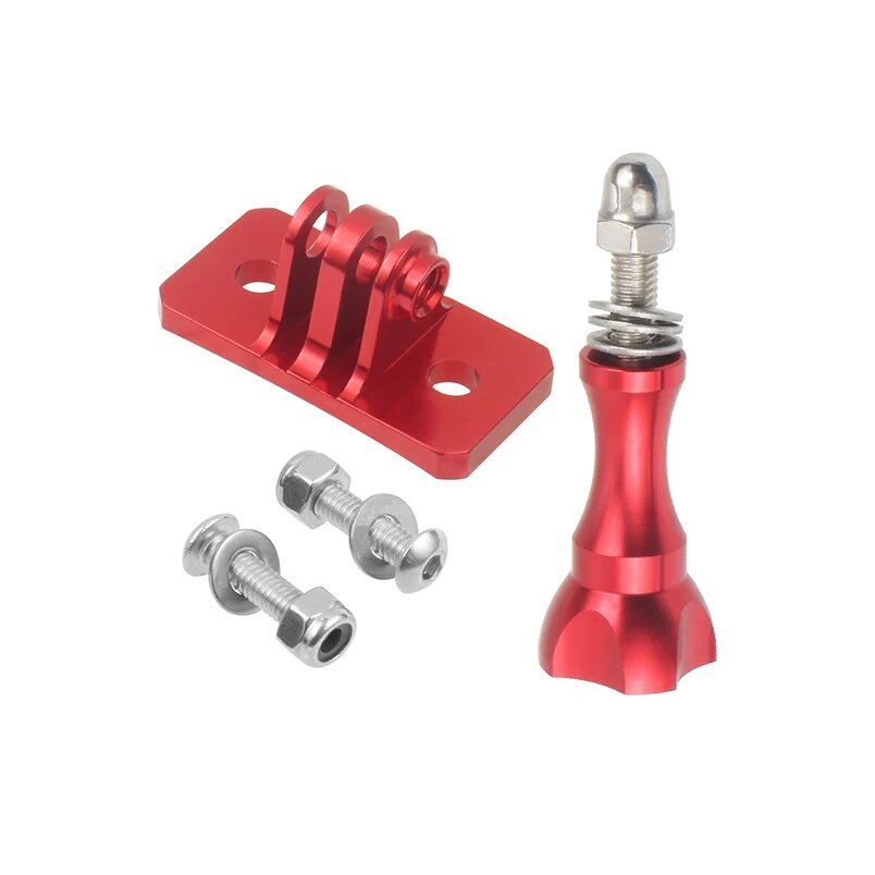 Алюминиевый штатив для шлема BGNing для GoPro Hero 13 12 11 10 9 8 7 для Insta360 Red with screw nut