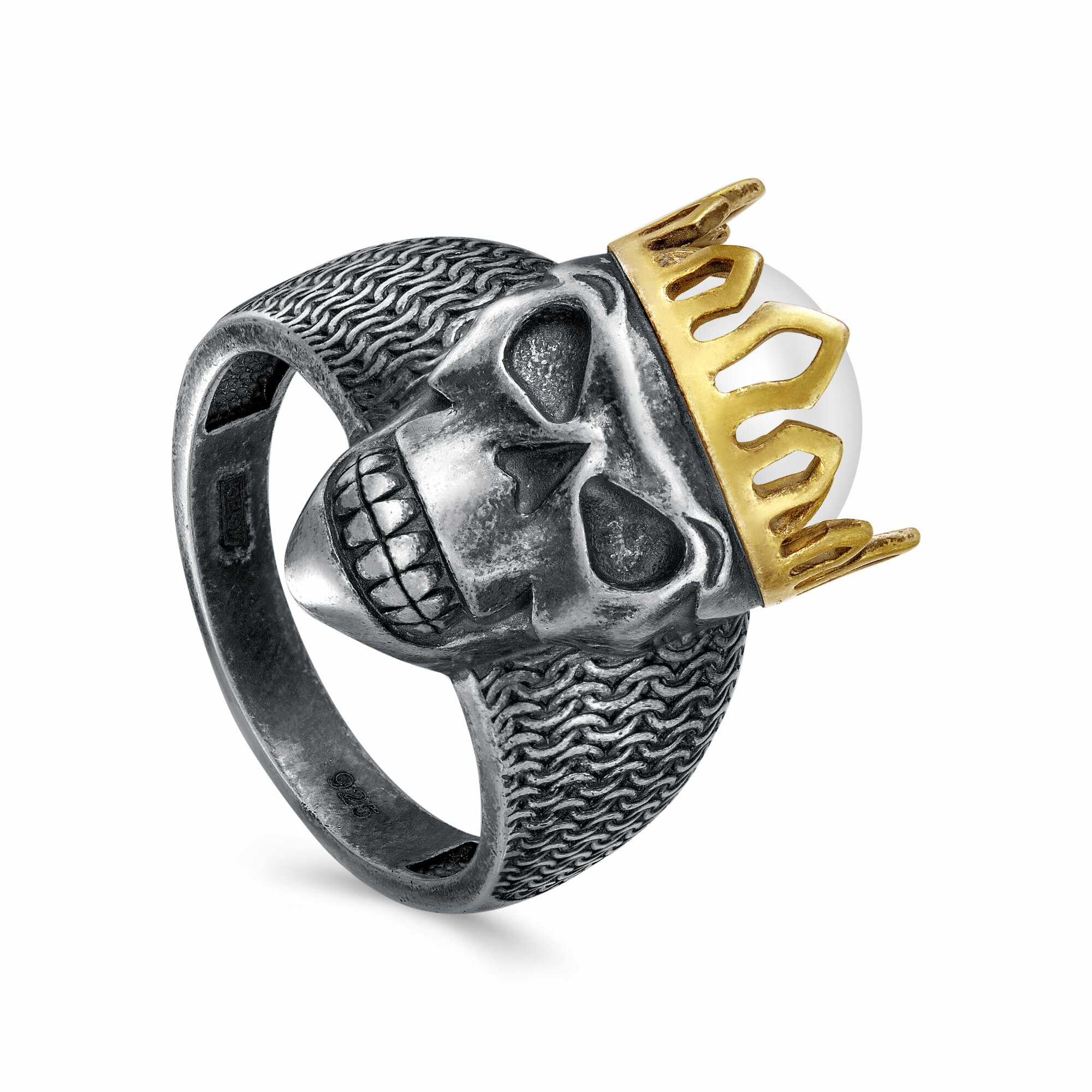 Кольцо, серебро, 925 проба, перламутр