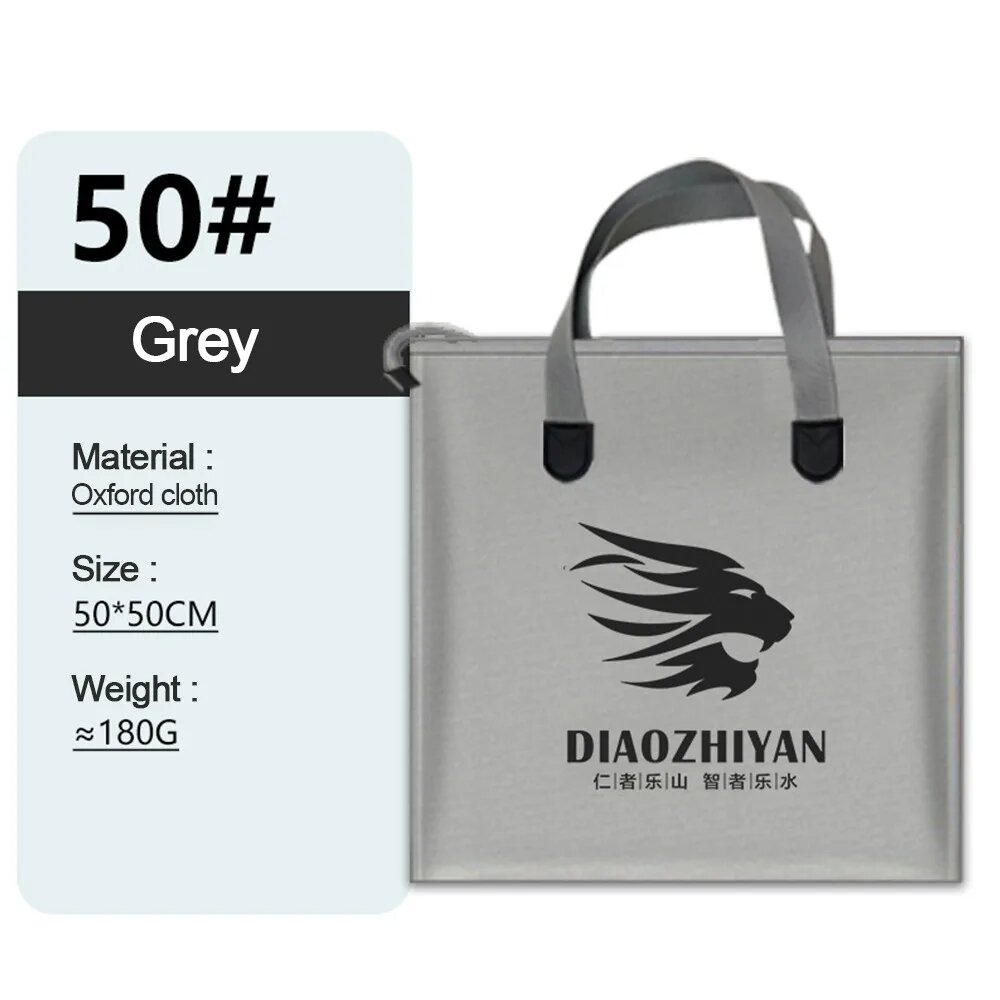 Сумка складная серая 50x50см, Oxford cloth, 180г