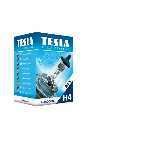 TESLA B10402 (07260102480264 / 1354889 / 246855) лампа h4, 24v, 75 / 70w, p43t галогенная\