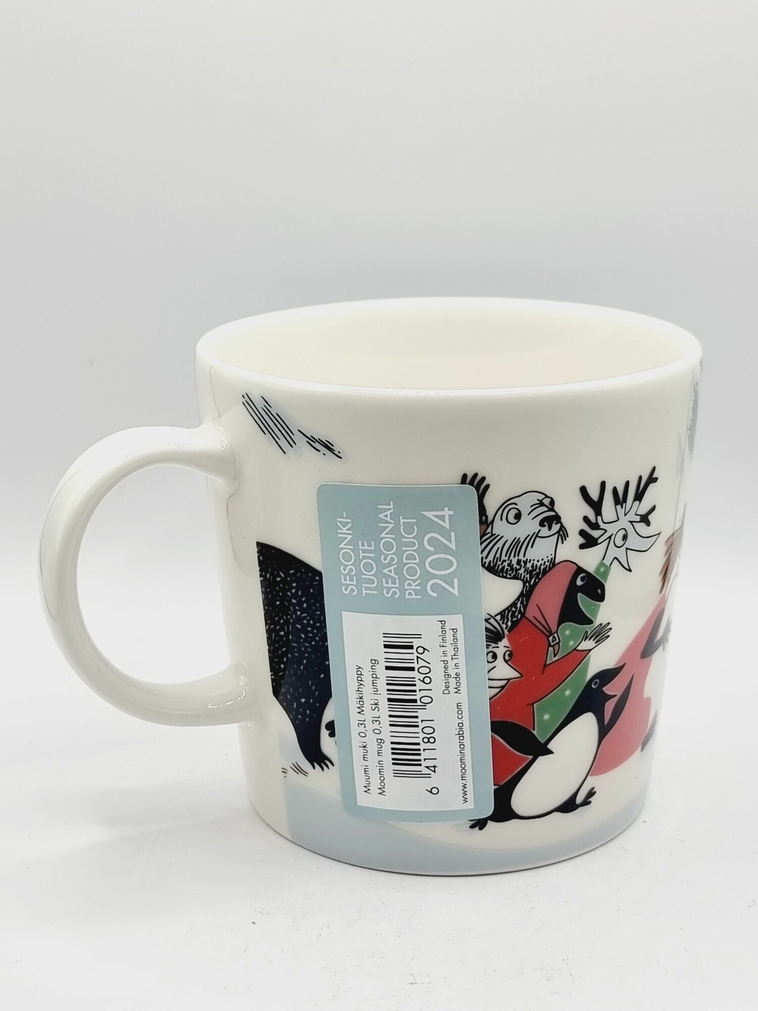 Moomin Кружка Arabia 2024 Winter/Ski Jumping, фарфор Vitro, 300 мл (Из Финляндии)