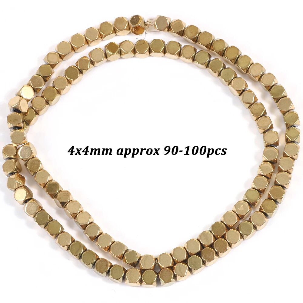 Золотые бусины из гематита Xilitata 15 дюймов Style 8