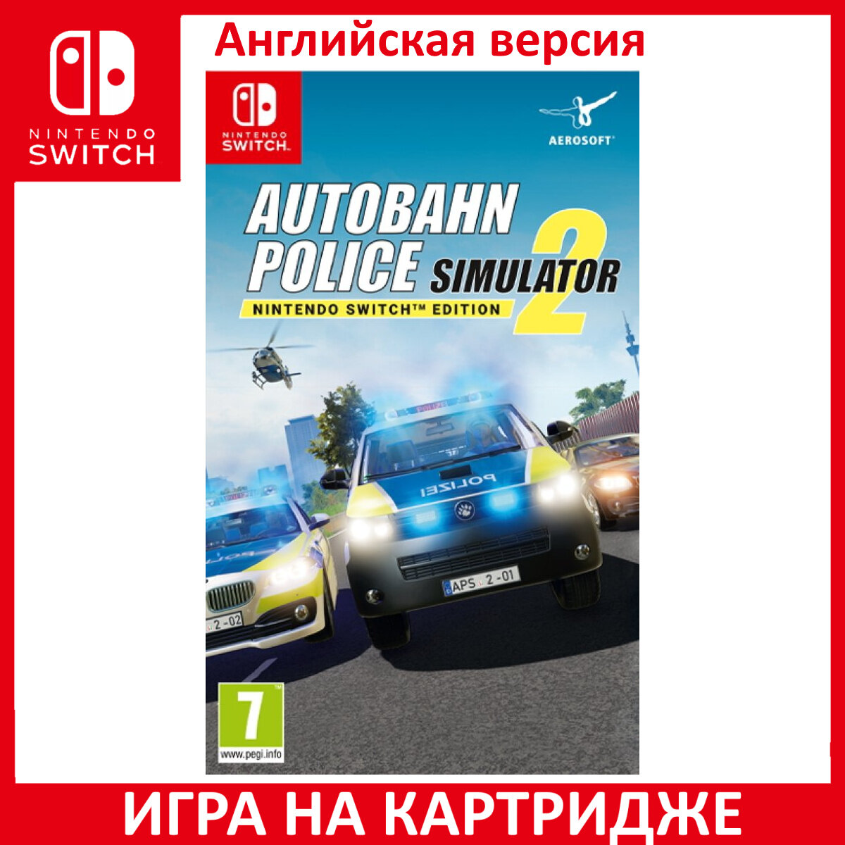 Игра Autobahn Police Simulator 2 Switch Английский язык Картридж на Nintendo Switch