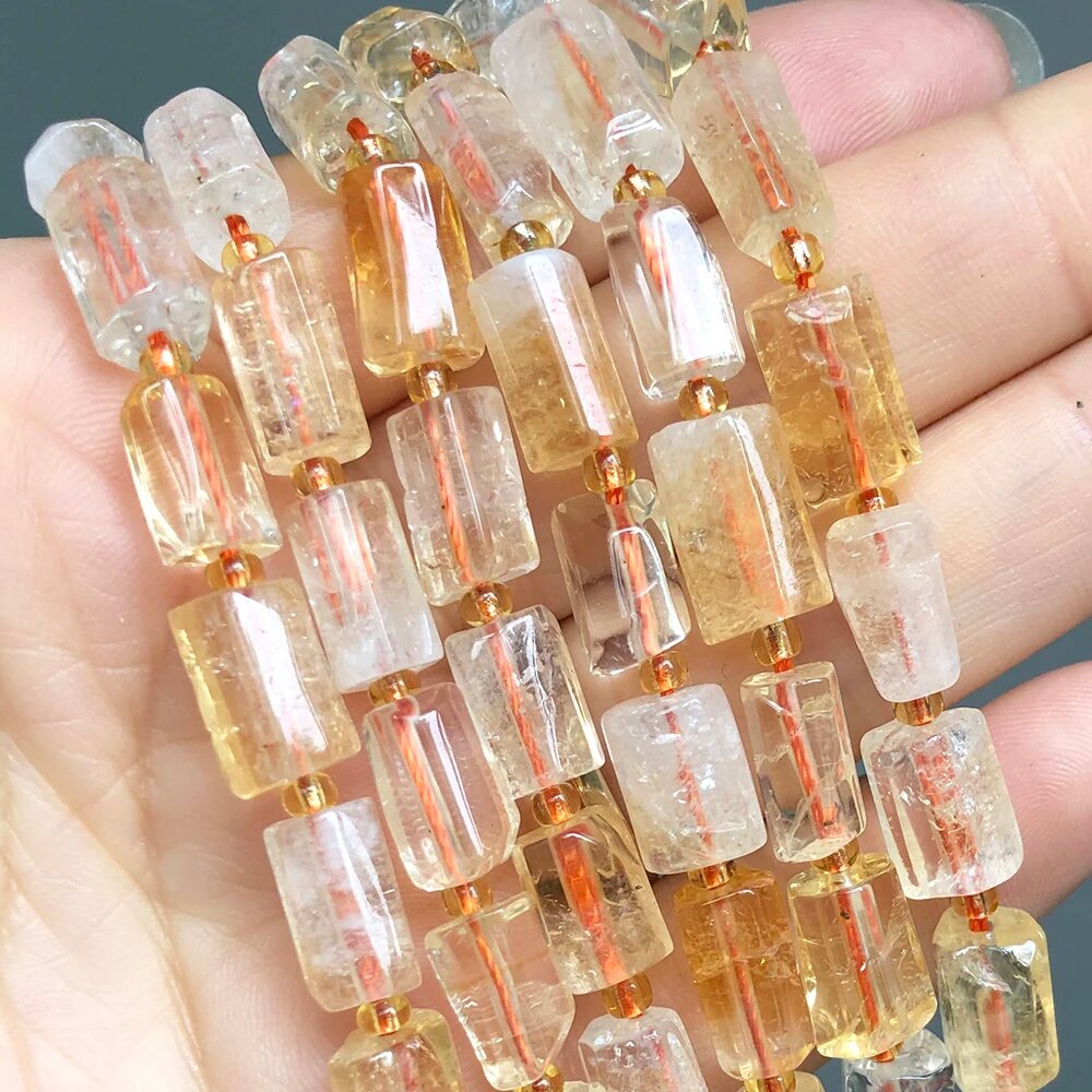 Бусины из цитрина, 8x11 мм