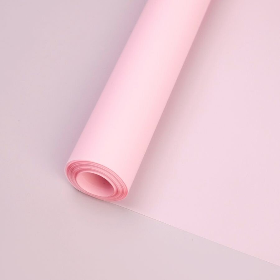 Упаковочная пленка Микрос "Pastel", розово-лавандовая матовая, 60х800 см, 40 мкр (Ф2846_2)
