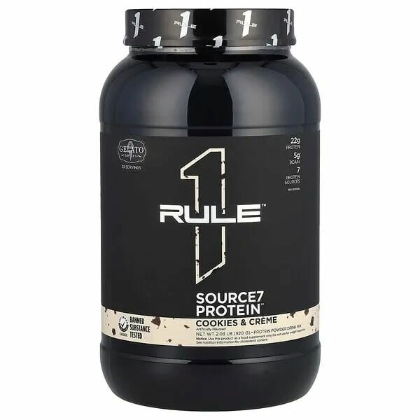 RULE ONE Source 7 Protein 920 g , Протеин 7 видов, Печенье и Крем