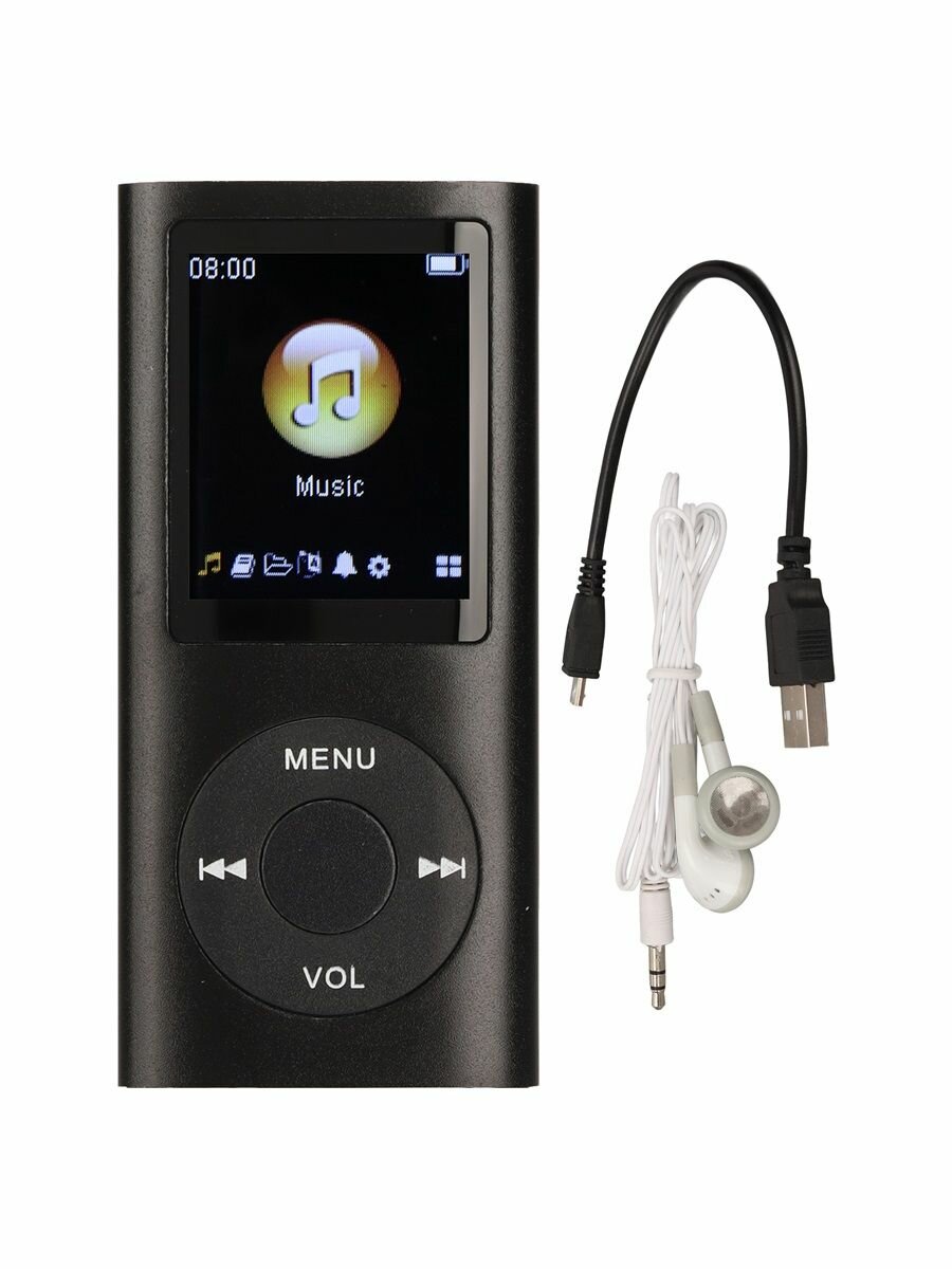 Тонкий 1,8-дюймовый MP3-плеер с ЖК-дисплеем, портативный музыкальный плеер со звуком без потерь, многофункциональный стильный дизайн, поддержка MP3/WMA/OGG/AAC