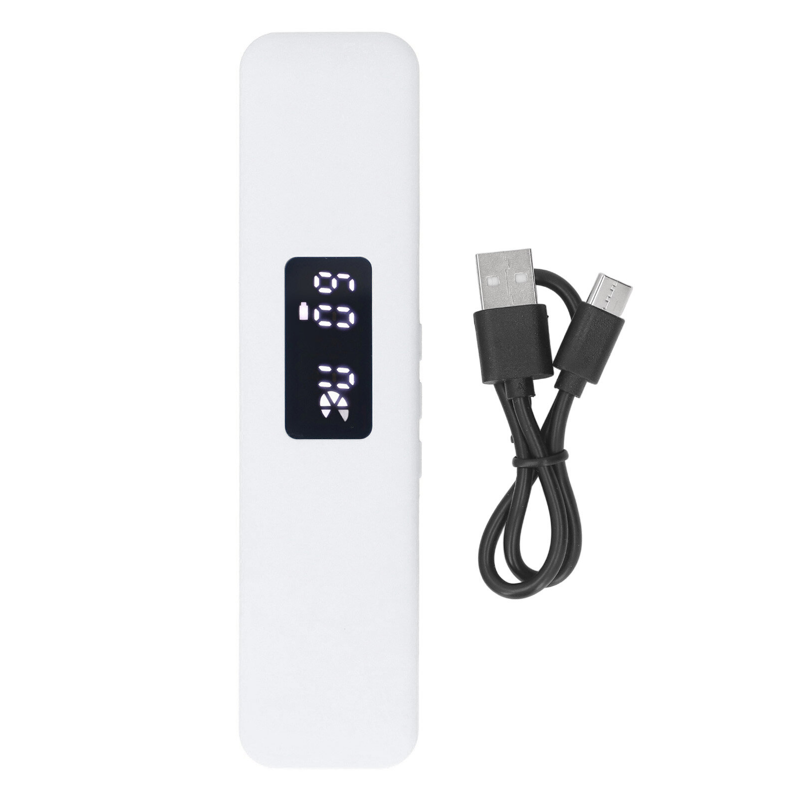 Беспроводная Bluetooth-колонка с костной проводимостью, стереозвуком 5.3, басами, функцией улучшения сна, цифровым дисплеем и таймером для взрослых, белого цвета.