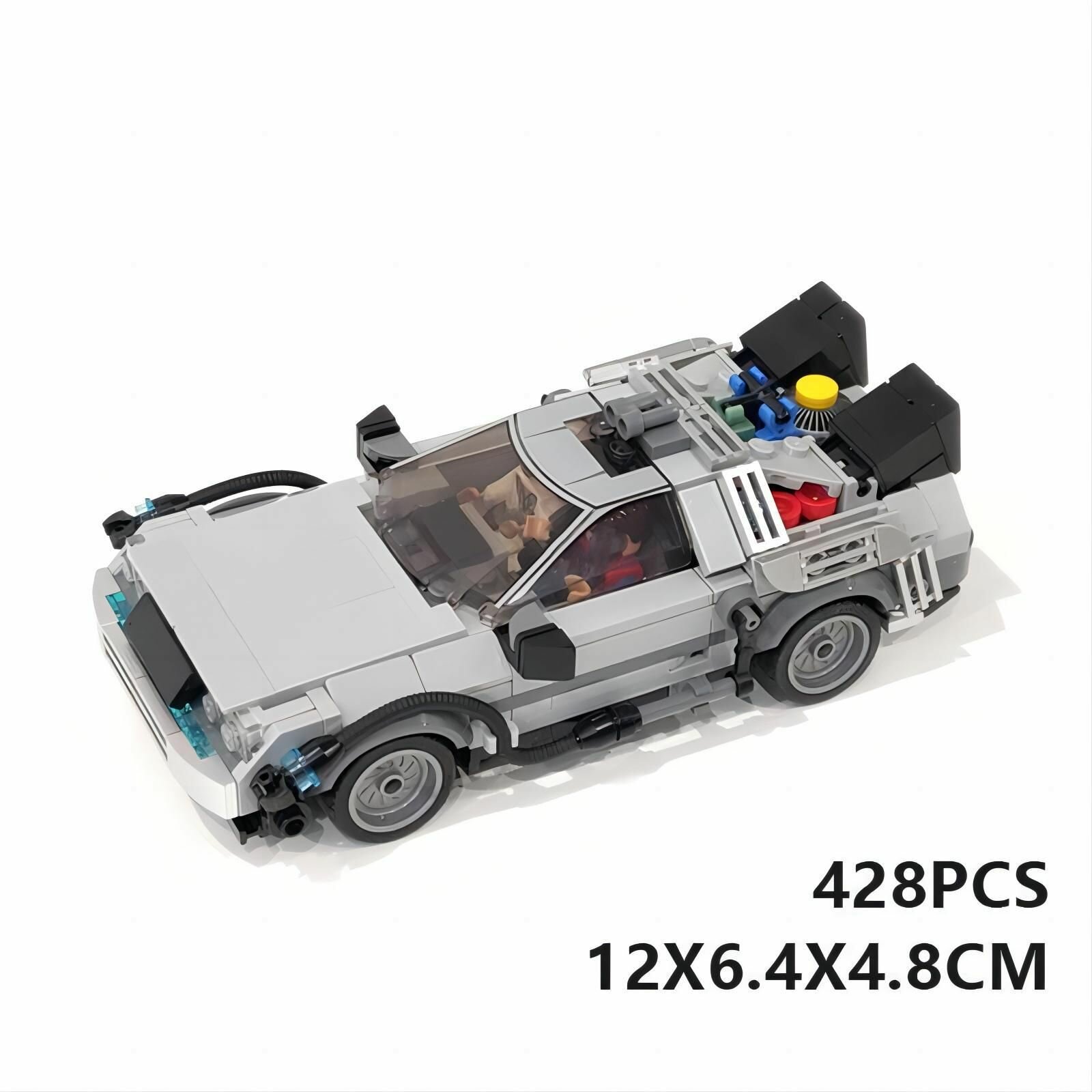 Конструктор "Автомобиль-Машина Времени", 428 деталей, лего-совместимый, серый