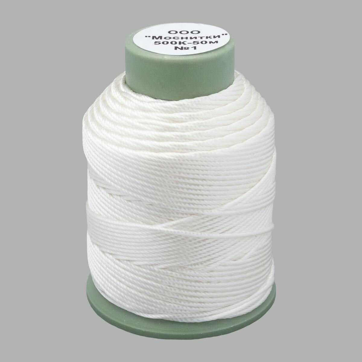 Нитки для шитья Красная нить 500К/50 м, особо прочные, белый, 9 шт