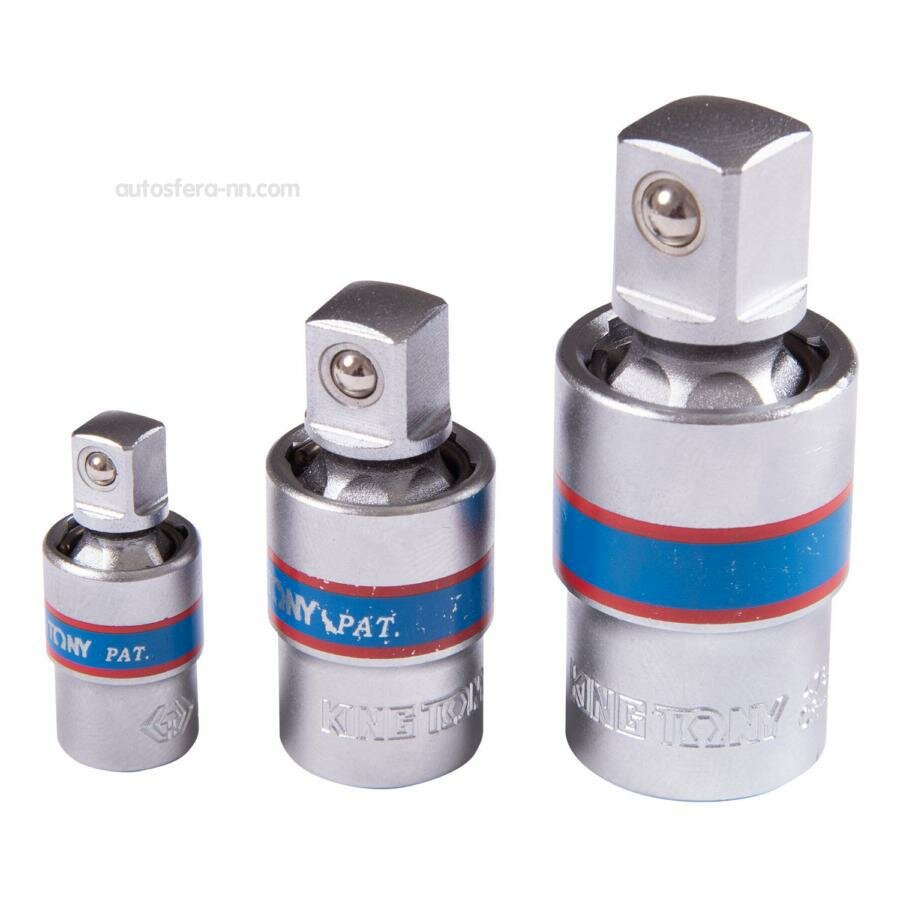 KING TONY 9113PR Набор карданов шаровых 1/4", 3/8", 1/2", 3 предмета KING TONY 9113PR