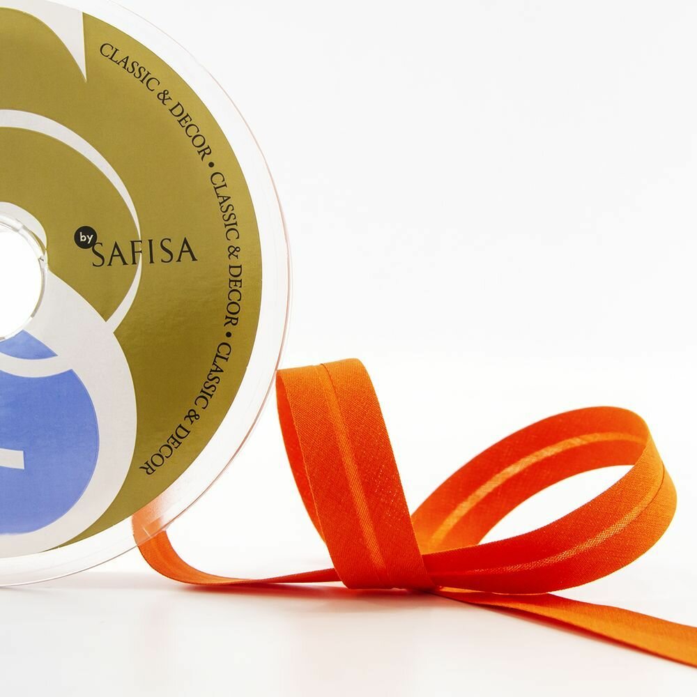 Косая бейка SAFISA Хлопок, полиэстер, 20 мм, 25 м, цвет 61, Алый
