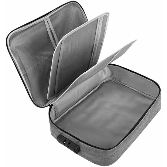 Папка-органайзер Brauberg для документов с кодовым замком серый водонепроницаемый А4, DOCS, 271960