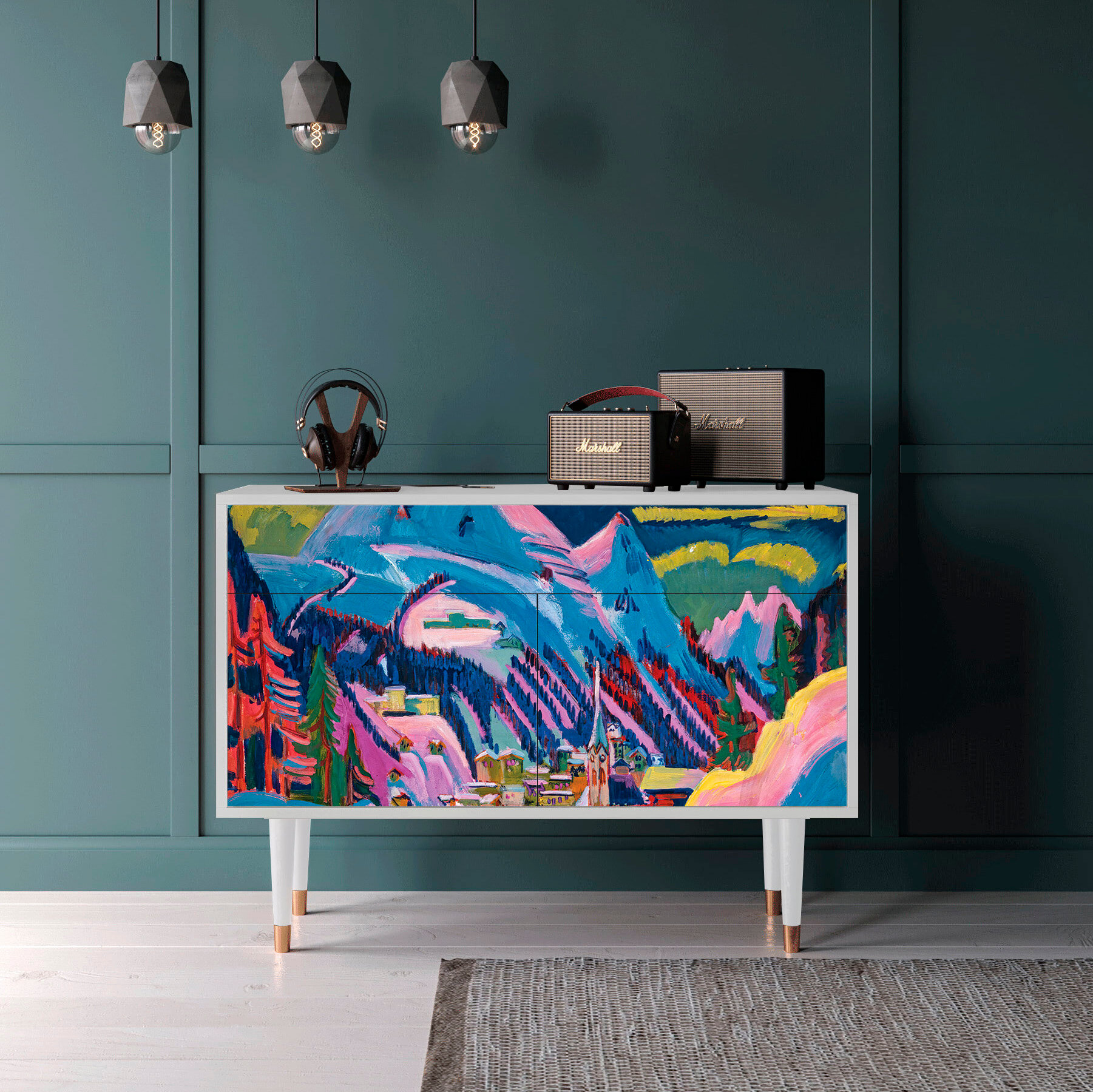 Комод - STORYZ - BS4 Davos Winter by Kircher , Размер - 115 x 85 x 48 см, Цвет корпуса - Белый