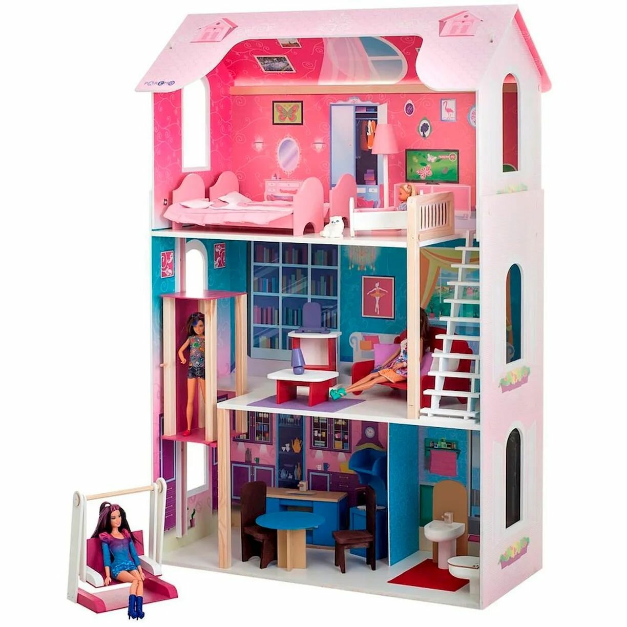 Кукольный домик PAREMO "Клорис", для кукол ростом 30см, высота 121см, глубина 33см