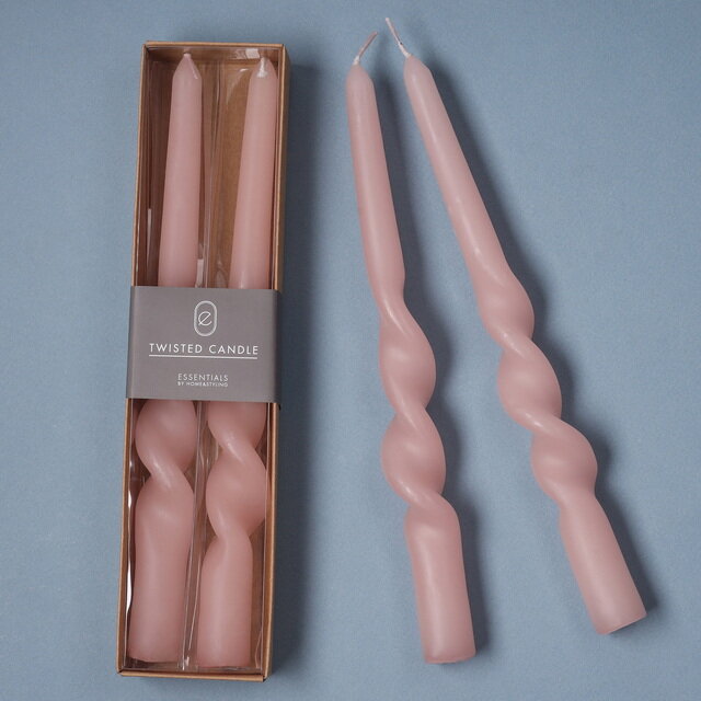 Свечи витые De Mala 23 см, 2 шт, светло-розовые, Koopman, CC5070350