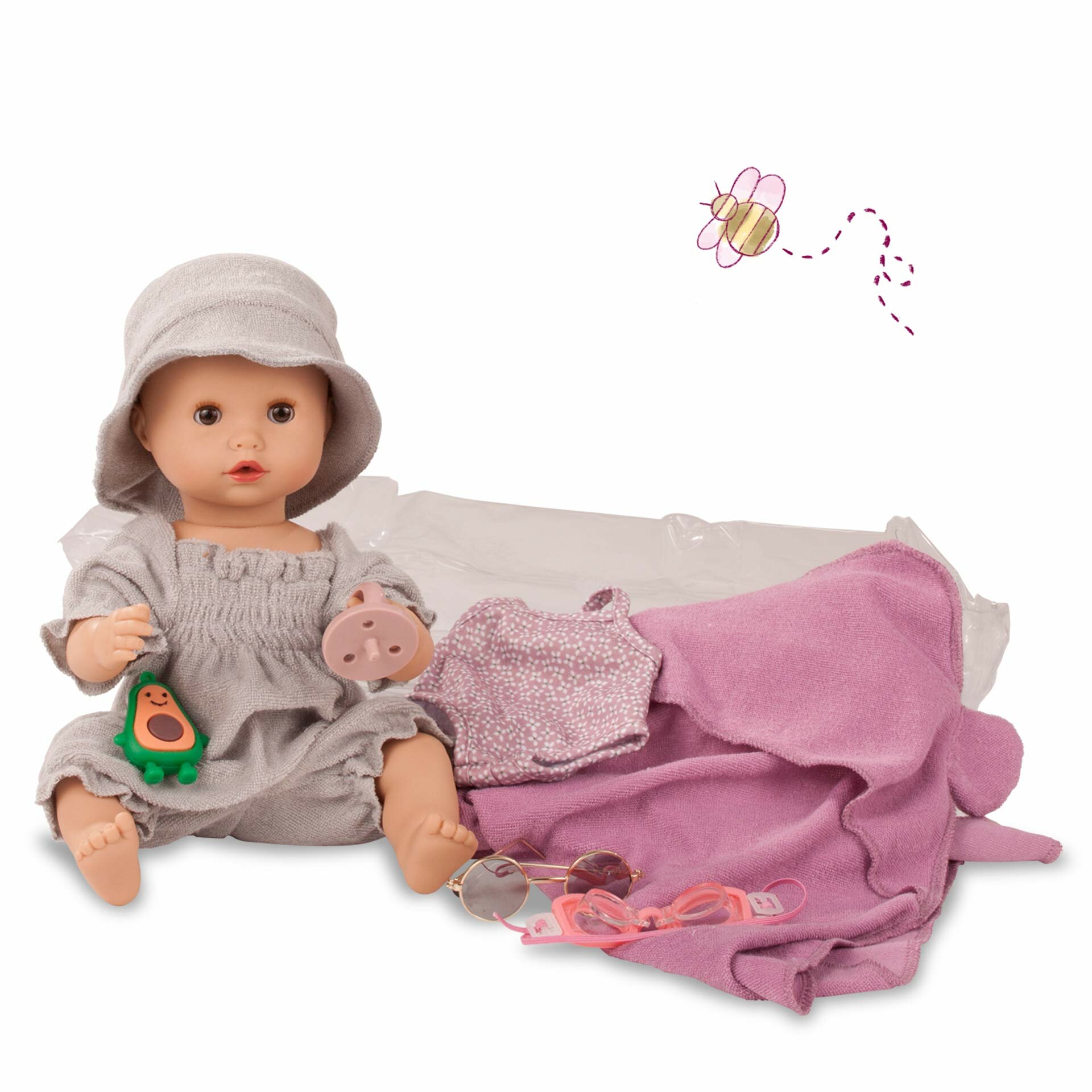 Кукла Gotz Пупс с аксессуарами, Sleepy Aquini, 33 см, 2253147
