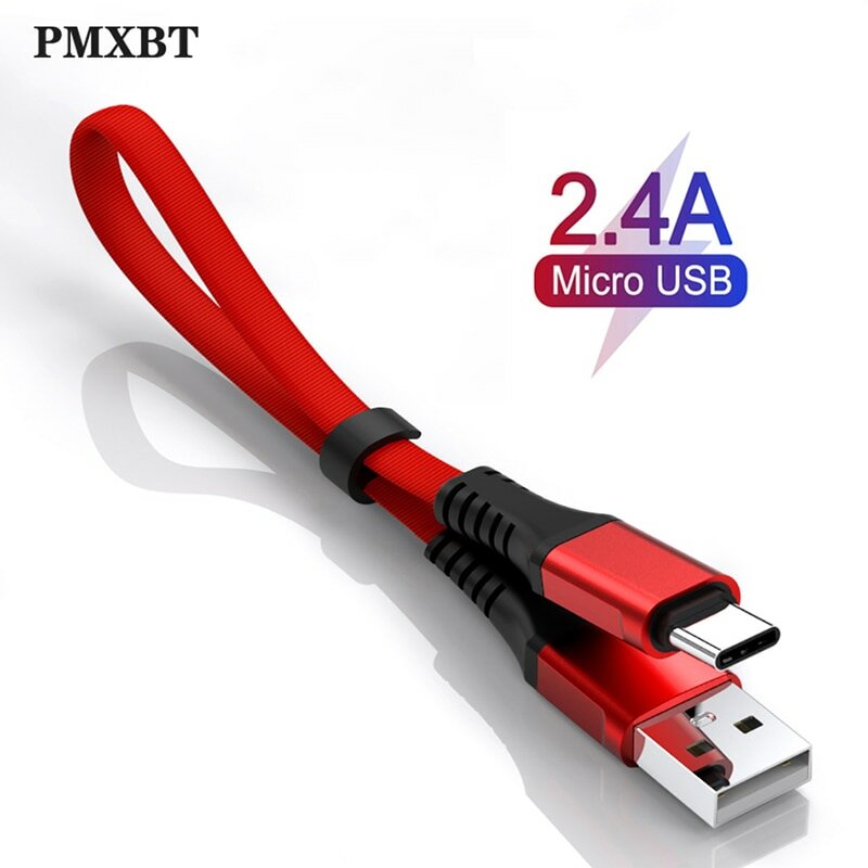 30 см короткий USB-кабель типа C для быстрой зарядки Huawei Samsung Android 2.4A для быстрой зарядки мобильного телефона