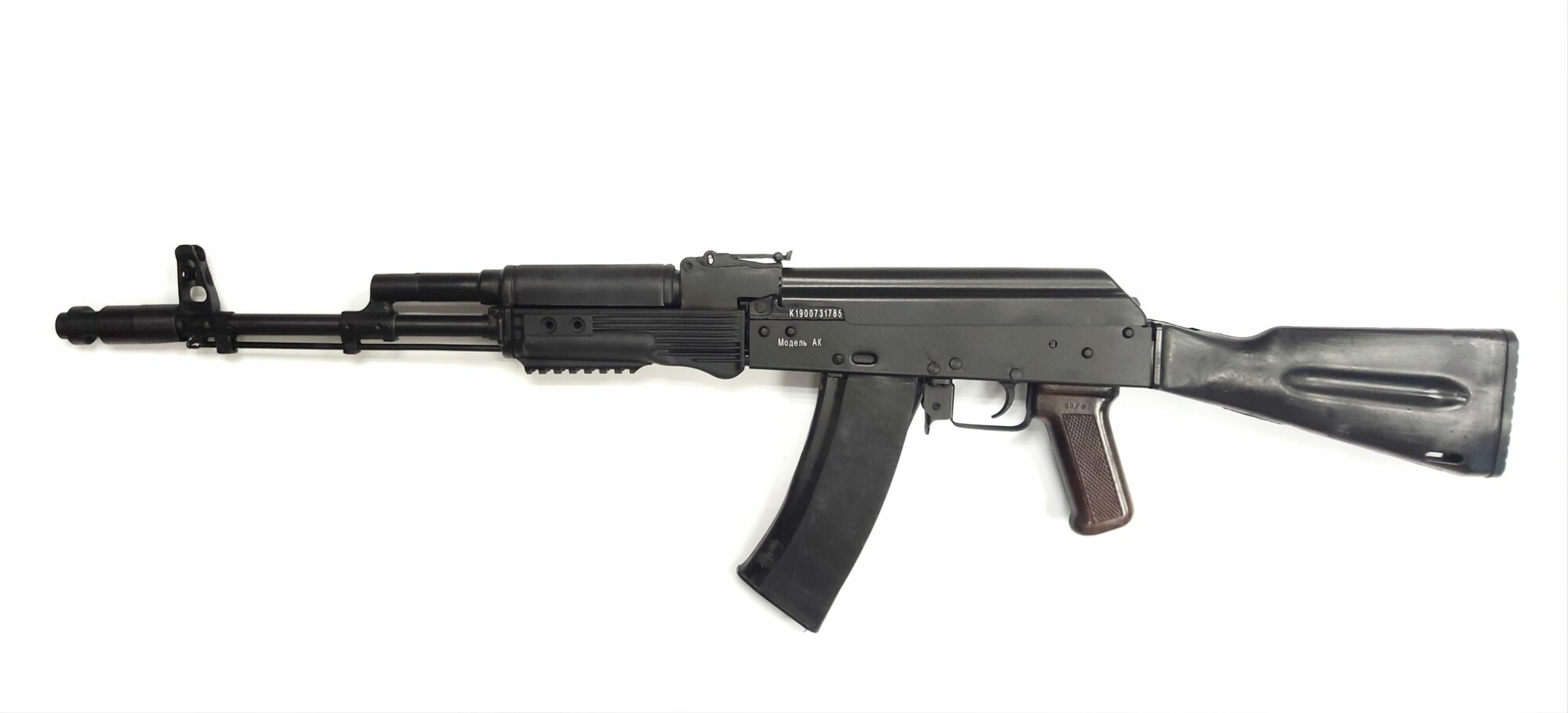 Макет автомата Калашникова модель АК-74 стационарный пластиковый приклад
