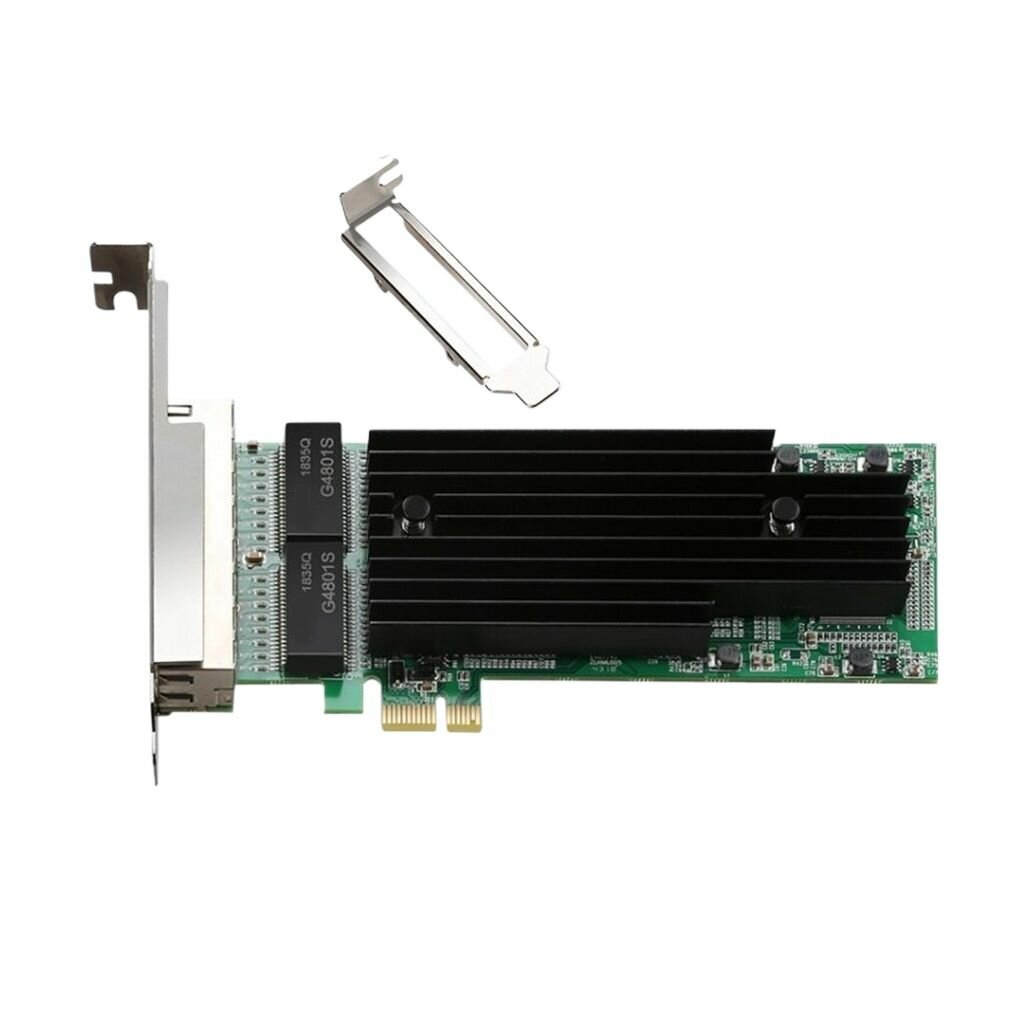4 порта PCIE Gigabit Network Card 10/100/1000MBP Адаптер Ethernet LAN для серверов Accessori