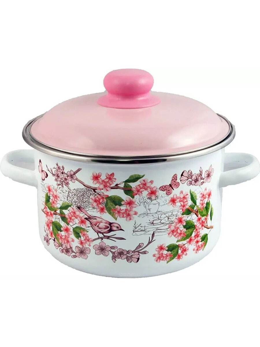 Кастрюля Appetite Bird 6RD161M 2.0л эмаль