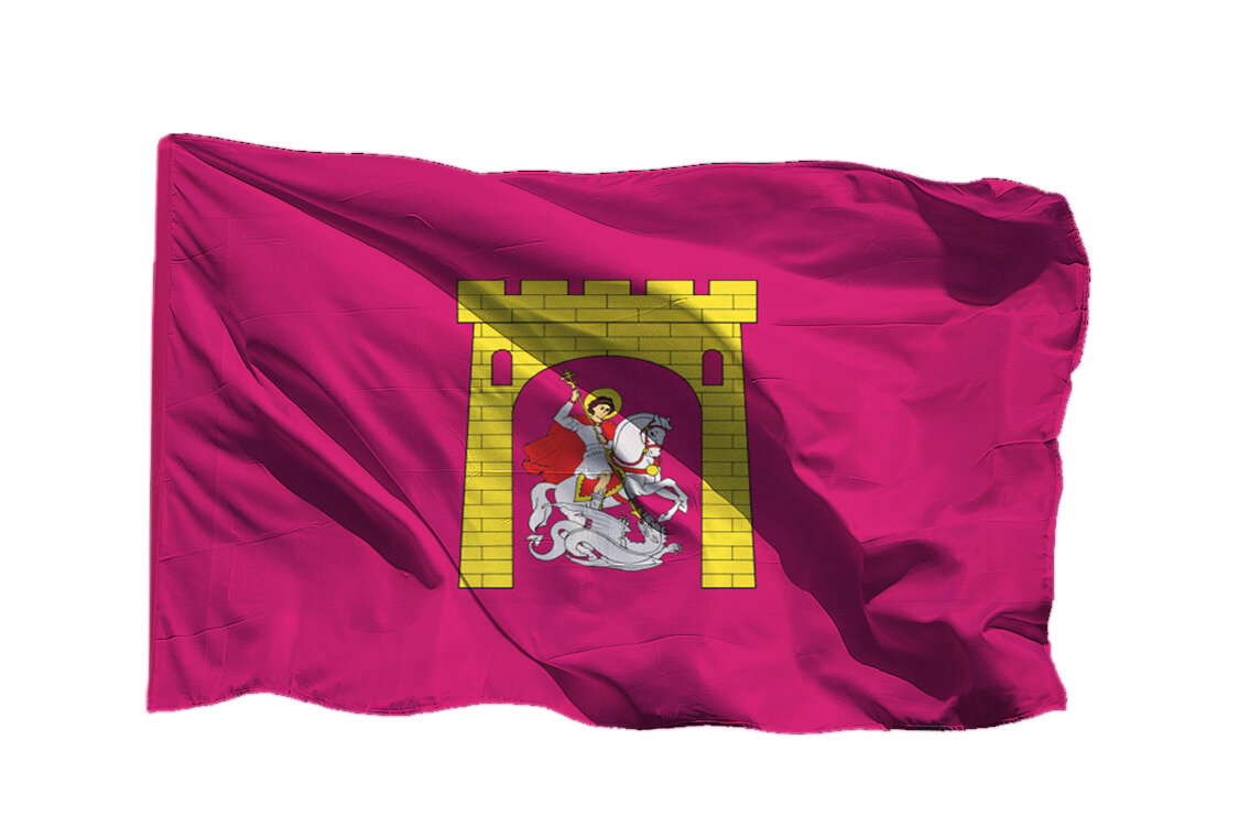 Флаг Георгиевска на сетке, 70х105 см - для уличного флагштока