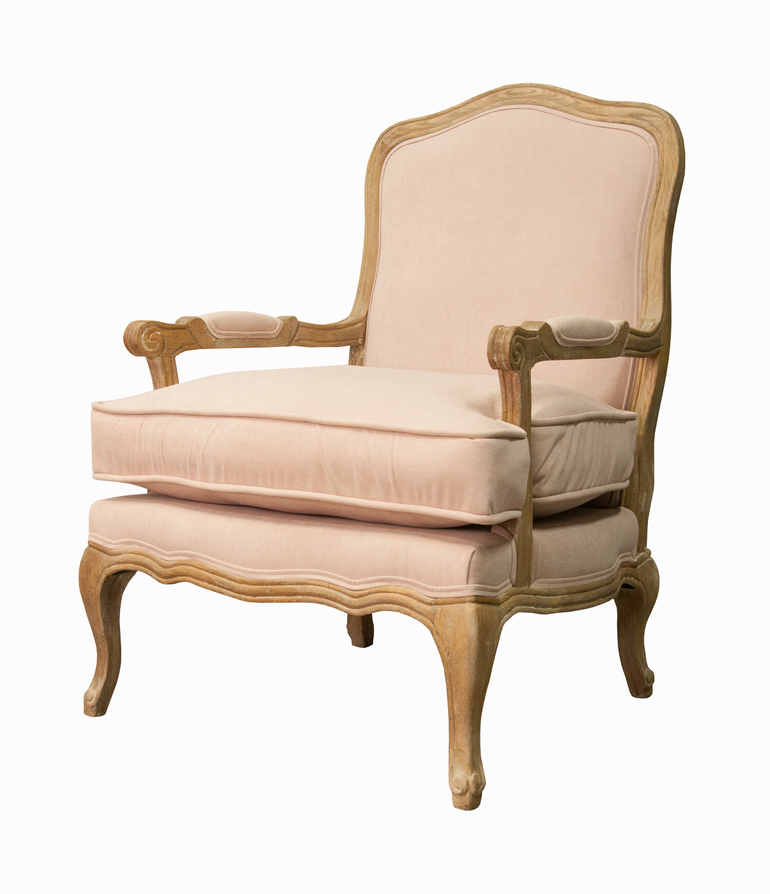 Кресло Mak-interior "Nitro beige V3" из массива дуба с подлокотниками — фото 1
