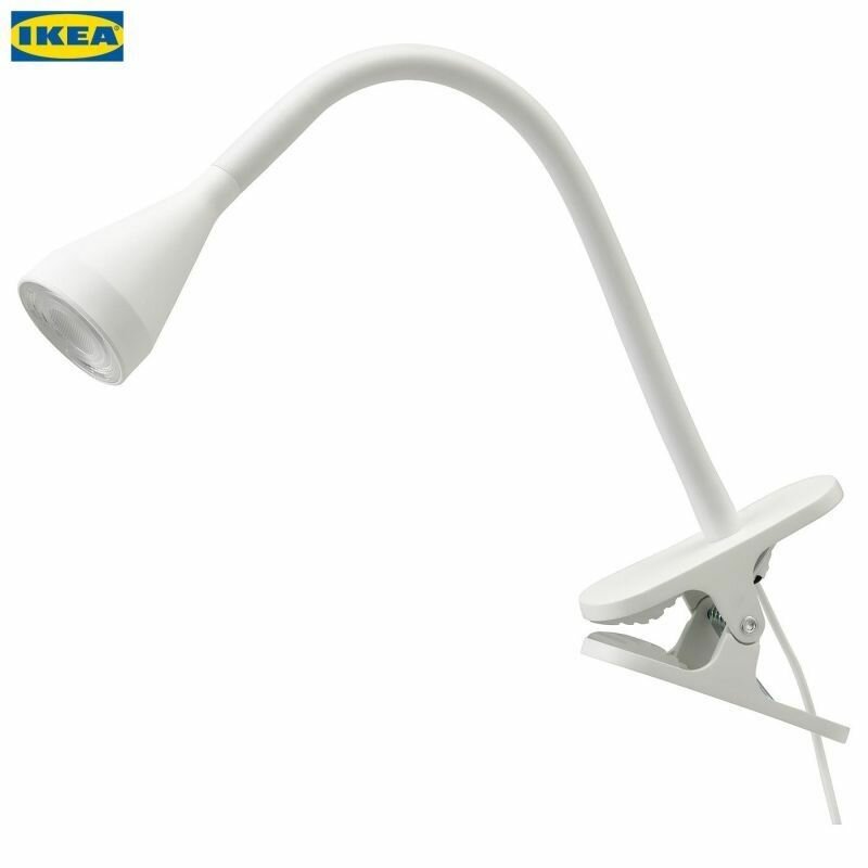 Настольная лампа IKEA NVLINGE hahafsq, LED, на прищепке, черная