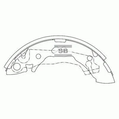 Колодки тормозные барабанные задние HI-Q SA096