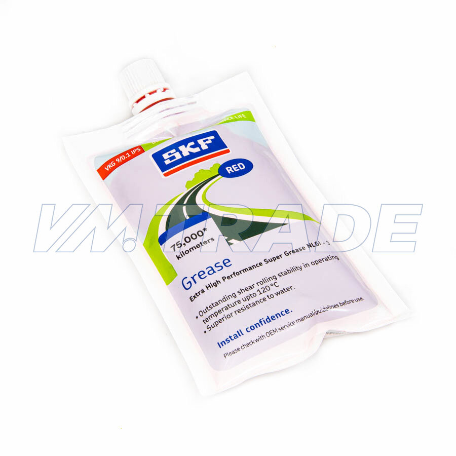 Смазка для подшипников SKF Grease NLGI-3 водостойкая 75000 км красная 0,1 кг