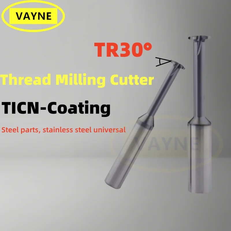 1 шт. 30 ° Трапециевидная фреза Резьбовая фреза с одной канавкой TR 7 8 9 10 12 14 16 TR14X3.0XD8