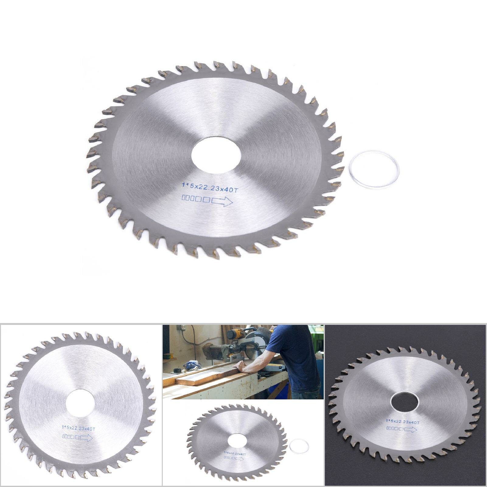 Твердосплавное пильное полотно, деревообрабатывающие круговые режущие диски для настольной пилы, угловая шлифовальная машина 115 x 22,23 x 40T