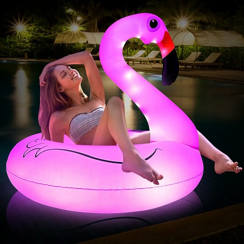 Надувные поплавки с фламинго с подсветкой