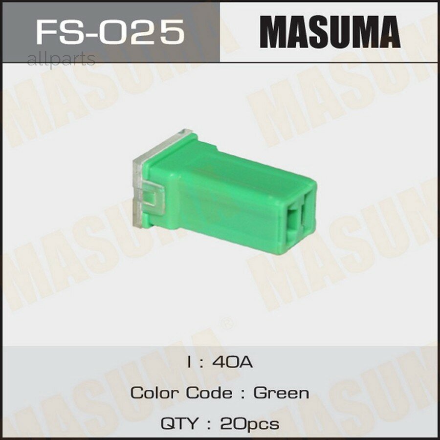 MASUMA FS-025 предохранитель силовой! 40A зеленый\