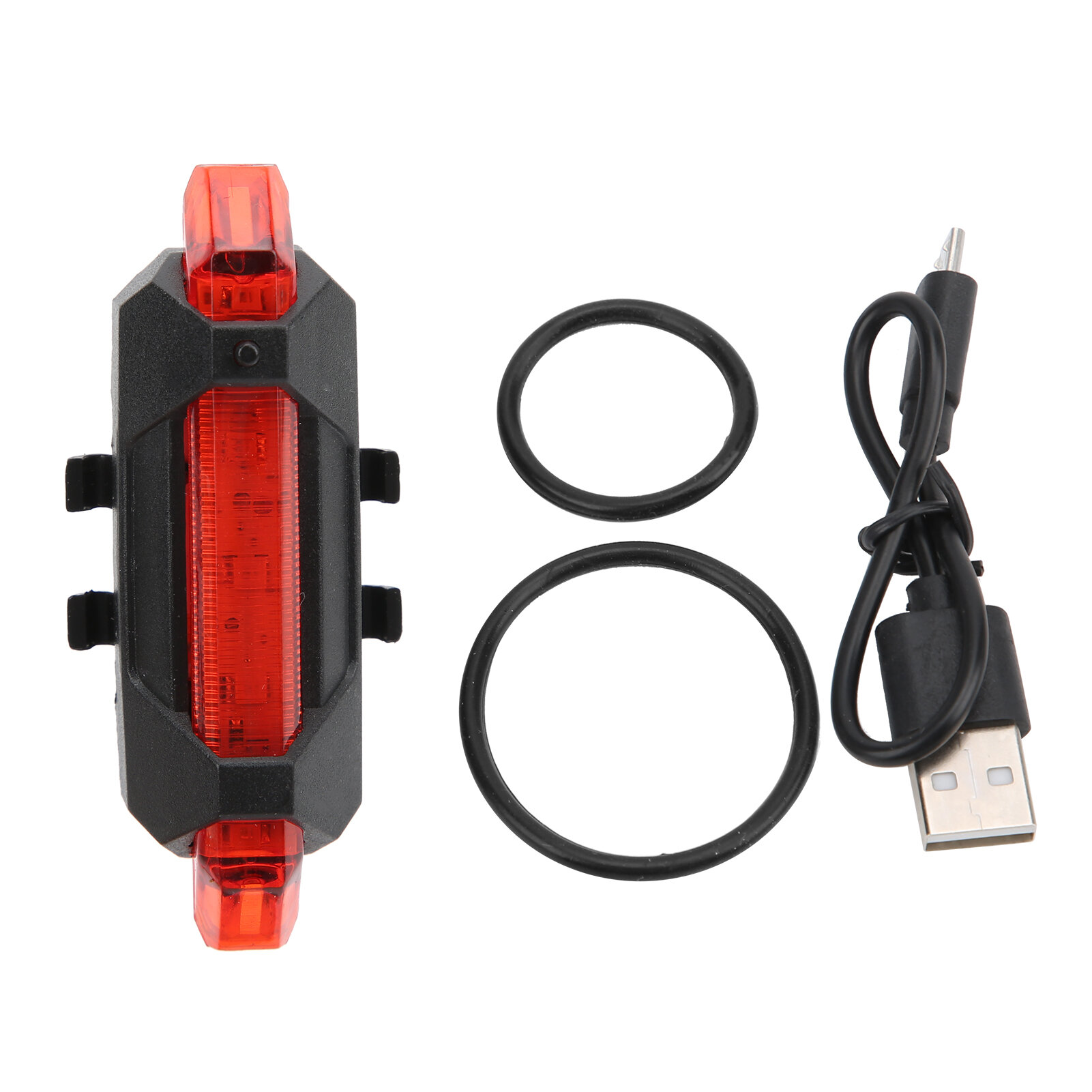 Задний фонарь для велосипеда с USB-зарядкой, светодиодный, предупреждающий, красный.