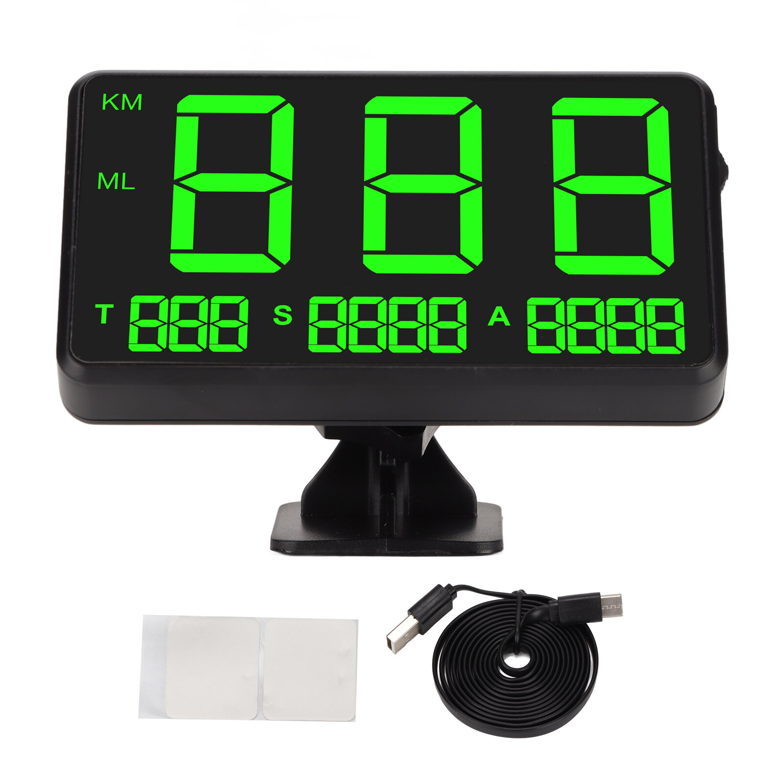 Универсальный черный 4,5-дюймовый автомобильный проекционный дисплей (HUD) с 2 сигналами тревоги, питанием от USB, многофункциональный GPS-навигатор для автомобиля.