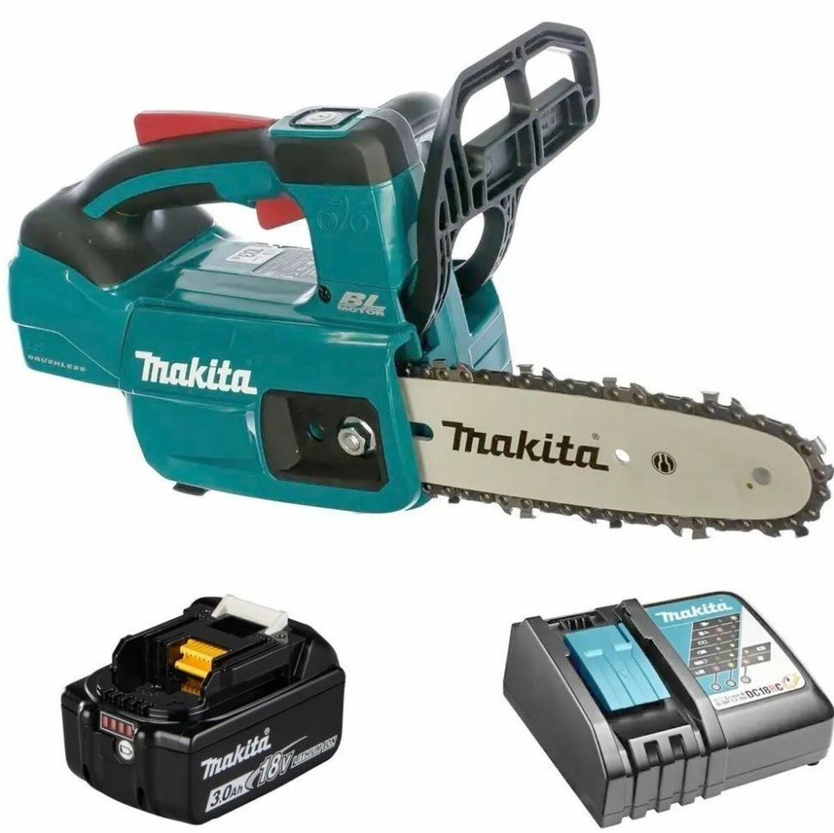 Аккумуляторная цепная пила Makita DUC204RF 18В LXT 570Вт. 20см. (АКБ 3Ач, З/У)