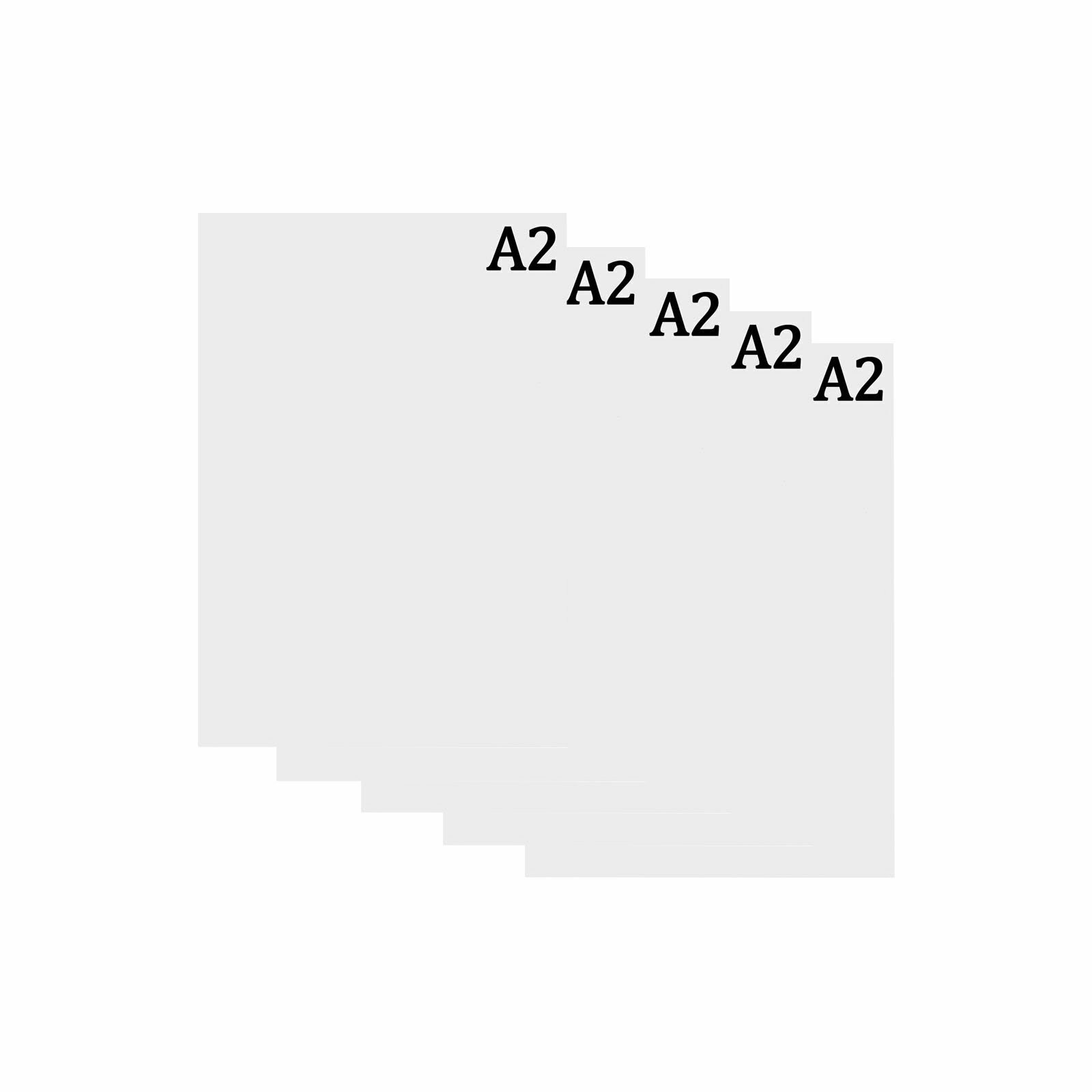 Набор ватманов чертёжных А2, 160 г/?2, 5 листов, цвет: белый