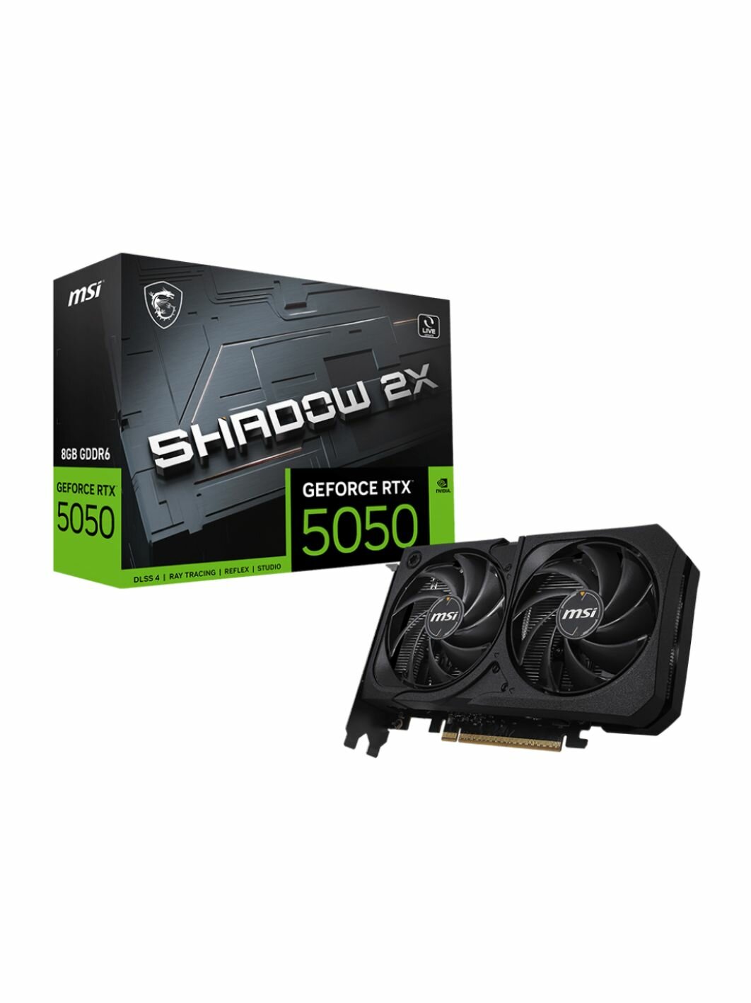 Видеокарта MSI GeForce RTX 5050 8G SHADOW 2X