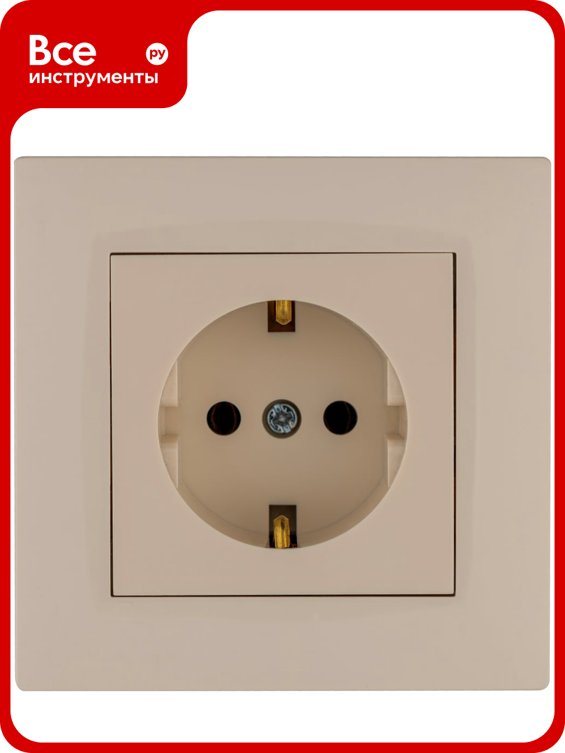 Розетка MAKEL с заземлением СП KAREA RIZZ 16А IP20 крем, надежное и эффективное