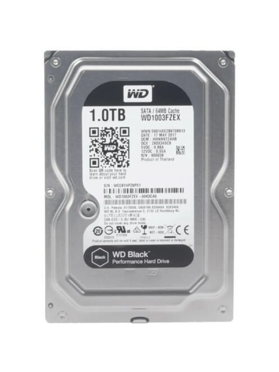 1 ТБ Жесткий диск Black WD1003FZEX - 7200 об/мин