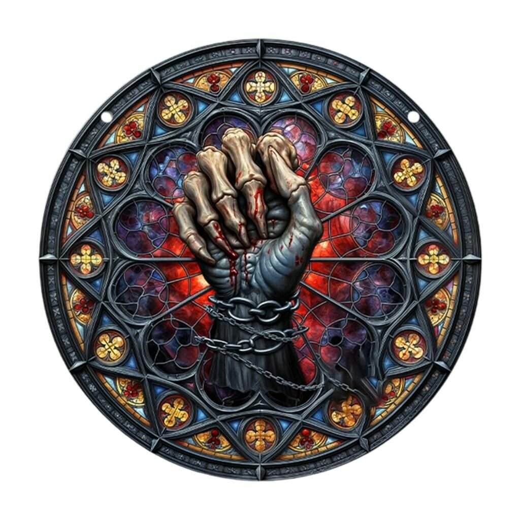 Витражи для окон, стеклянные панели с шляпой ведьмы, декор для стен, - CQJ124