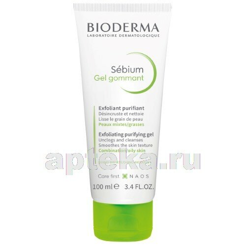 Bioderma Sebium гель гуммирующий для очищения жирной кожи лица 100 мл