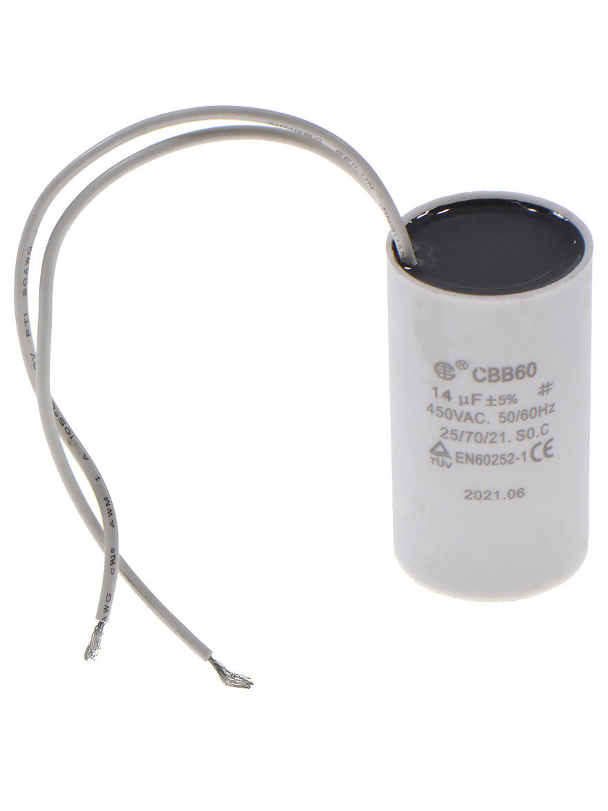 Конденсатор 14мкФ, 450В, D34, H65 для насосной станции ELITECH САВ 1000Ч/24 (E0801.002.00)
