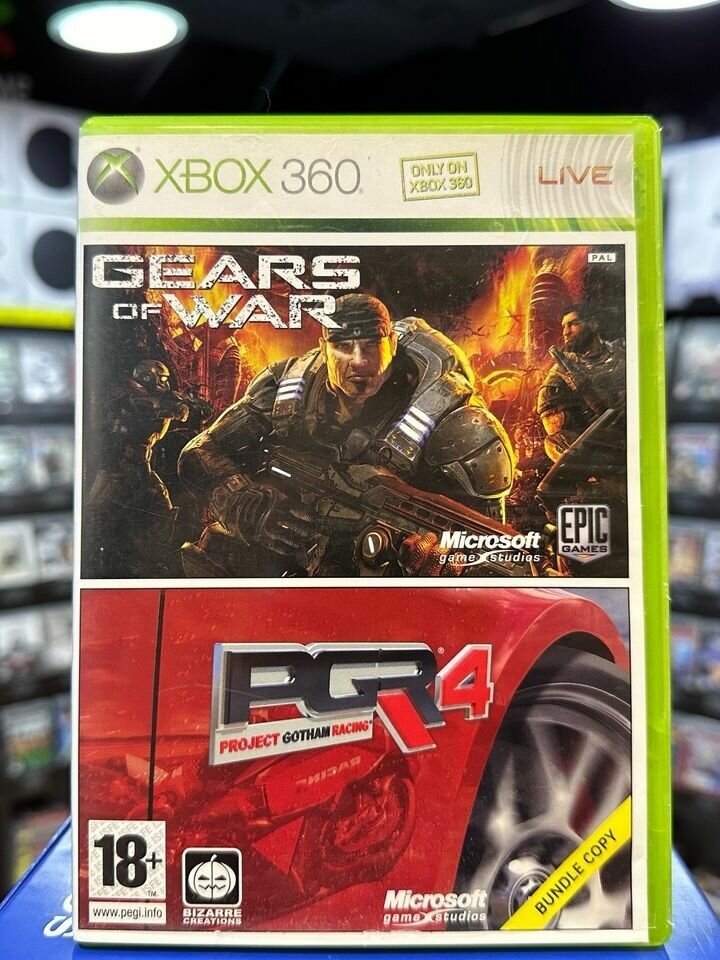 Игра Gears of War + PGR4 (Xbox 360) (Box)