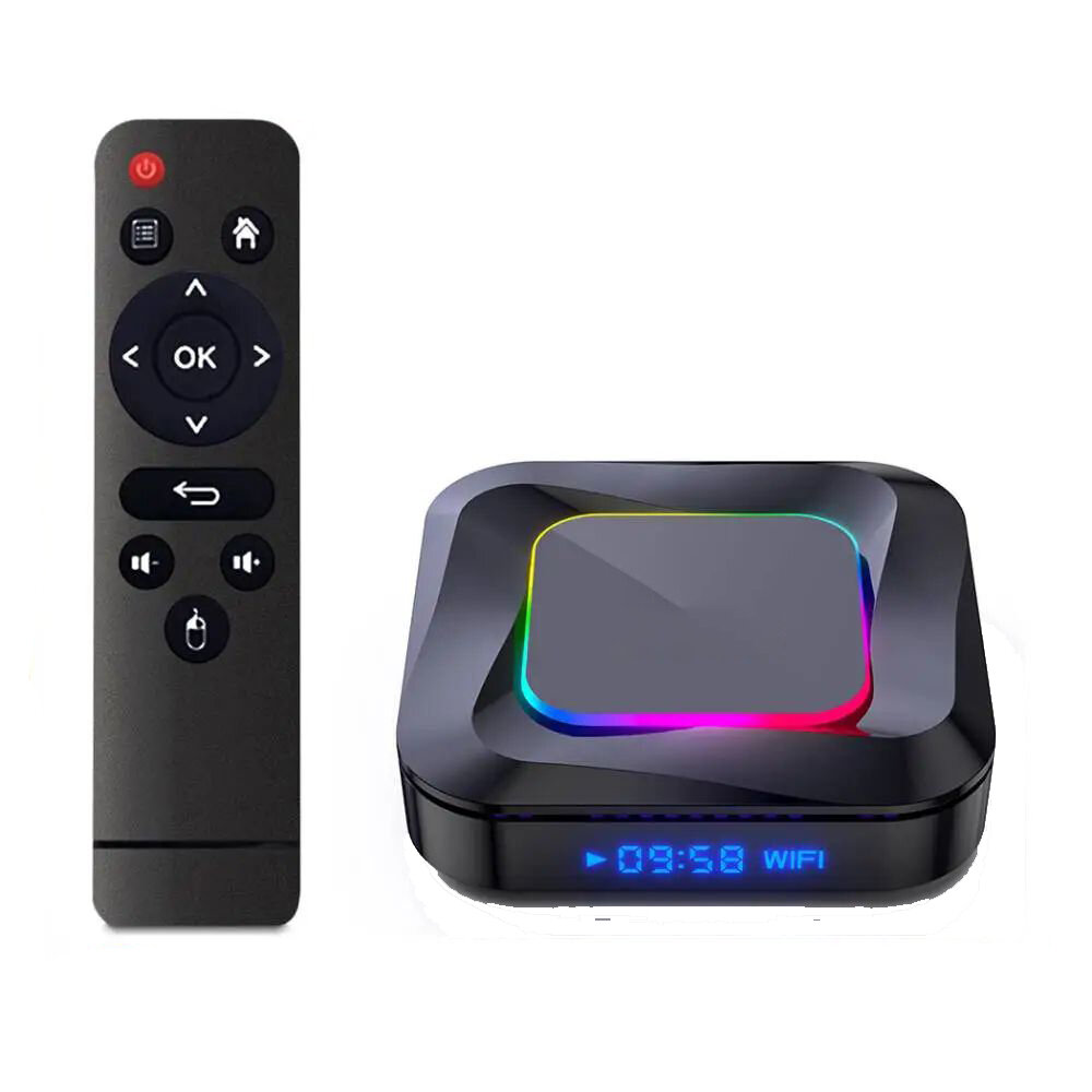 Телевизионная приставка R3 Android 13 RK3528, медиаплеер 4K, RGB-подсветка, Android 13.0, четырехъядерный процессор, видео 8K, HDR10+, BT5.0, Wifi6