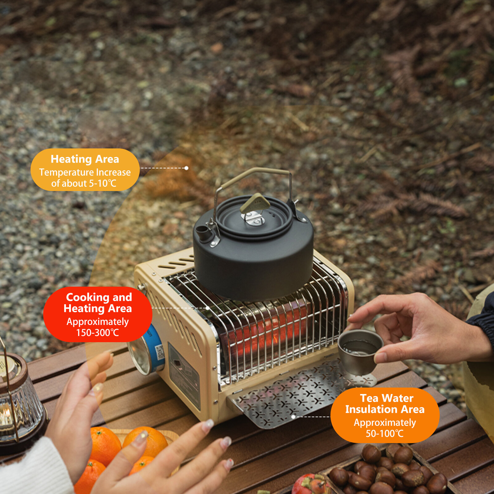 Портативная camping-печь для кемпинга, стальной обогреватель, идеальна для походов, рыбалки и охоты