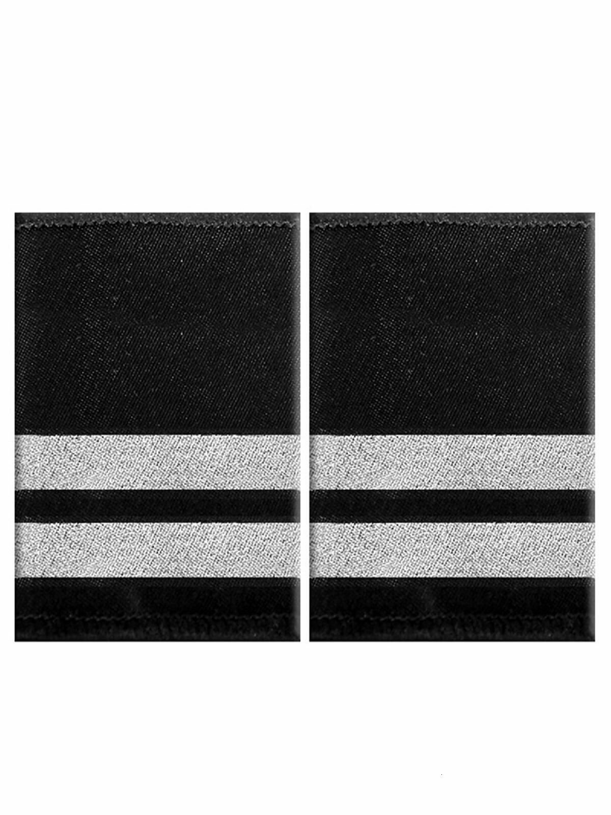 Погоны "Капитанская полоска" для охраны, Серебряный эполет 2 b