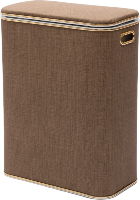 Корзина для белья Geralis BLG-B темно-бежевая, золото, стандартная