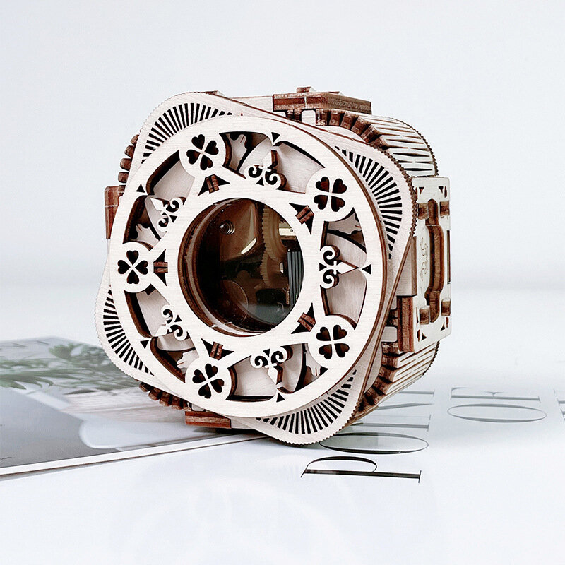 Деревянный пазл своими руками, 3D-модель, деревянная механическая сборка высокой сложности, антикварная шкатулка для драгоценностей